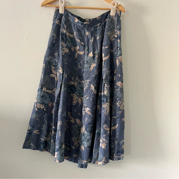Koret | Skirts | Koret Petite Blue Floral Midi Aline Skirt Cottage ...